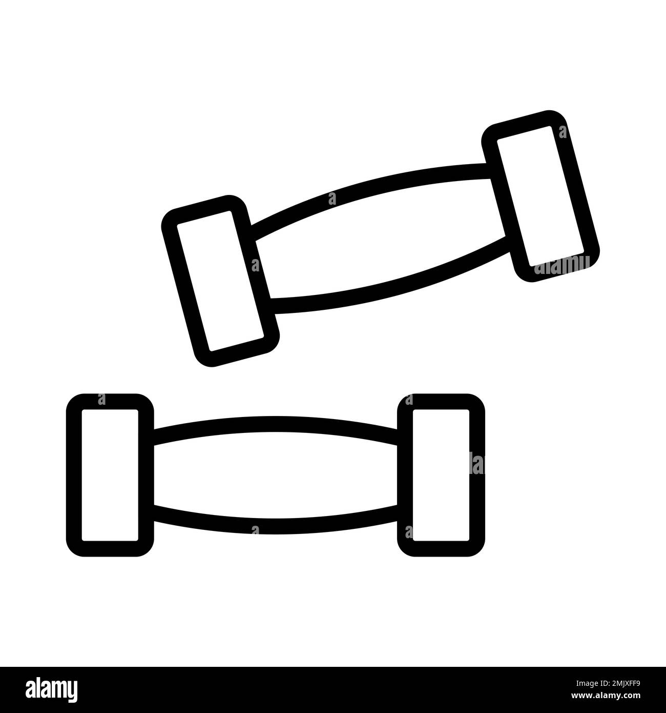 Fitness icon line isolated on white background. Black flat thin icon on ...