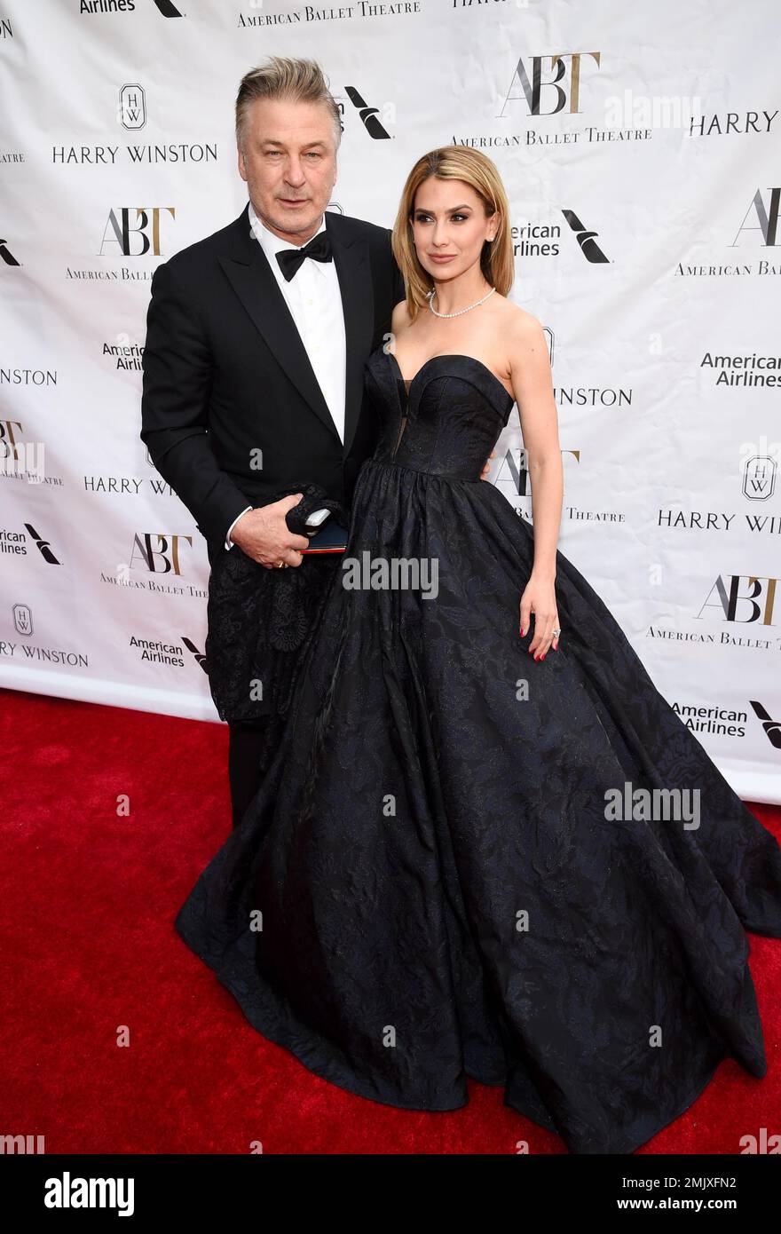 Actor Alec Baldwin, left, and wife Hilaria Baldwin attend the American ...