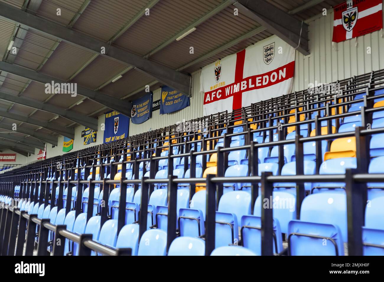 A general view of the Cherry Red Records Stadium before the Sky Bet ...
