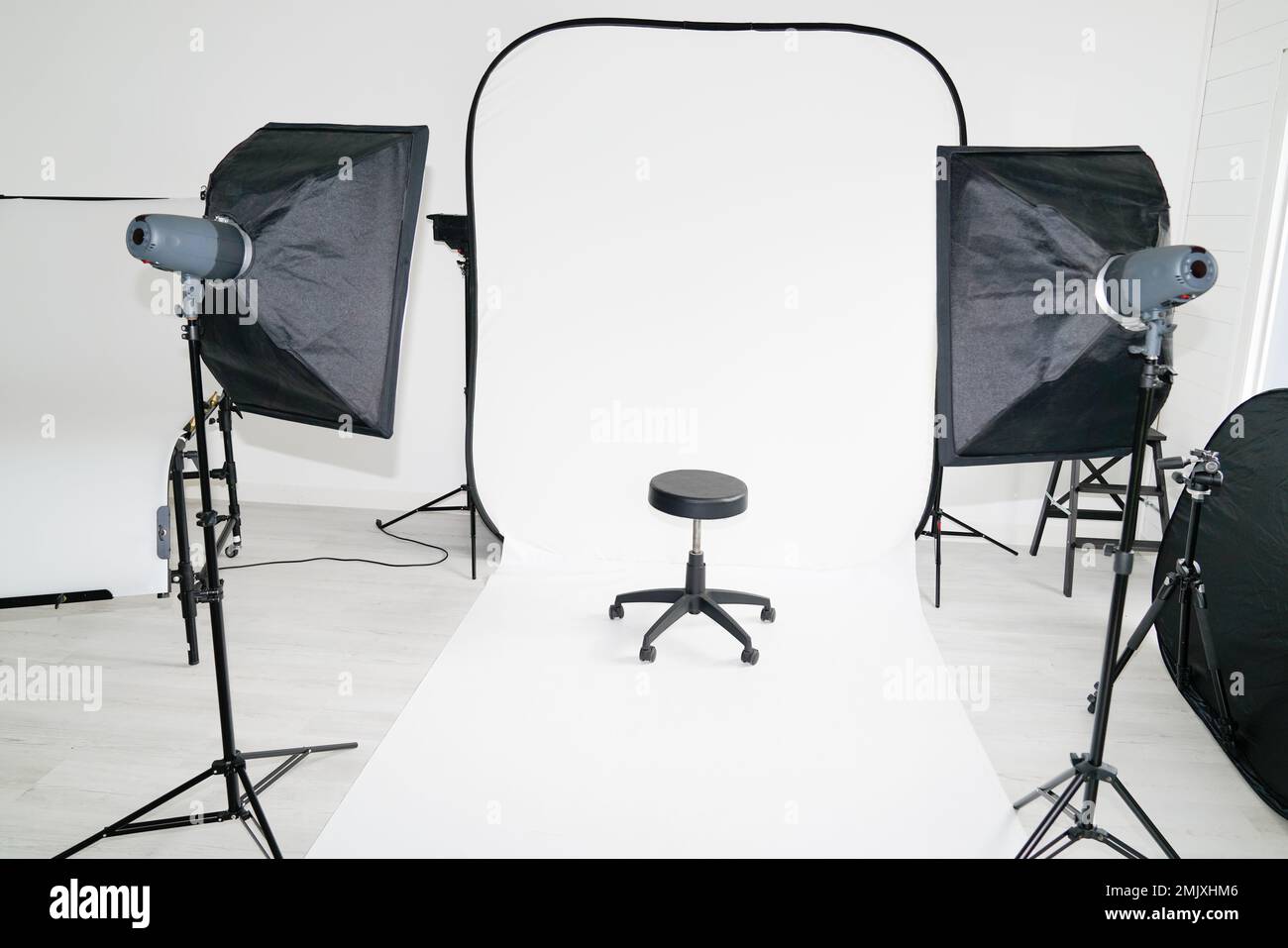 modern photo studio room interior for shooting models with professional ...