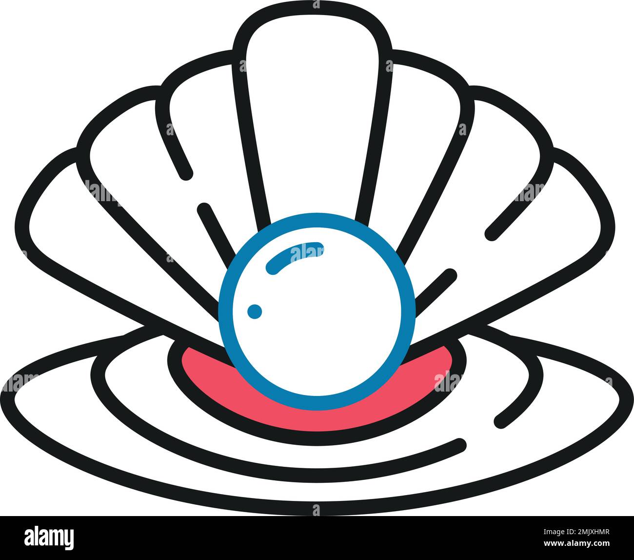 open pearl shell Stock Vector Image & Art - Alamy