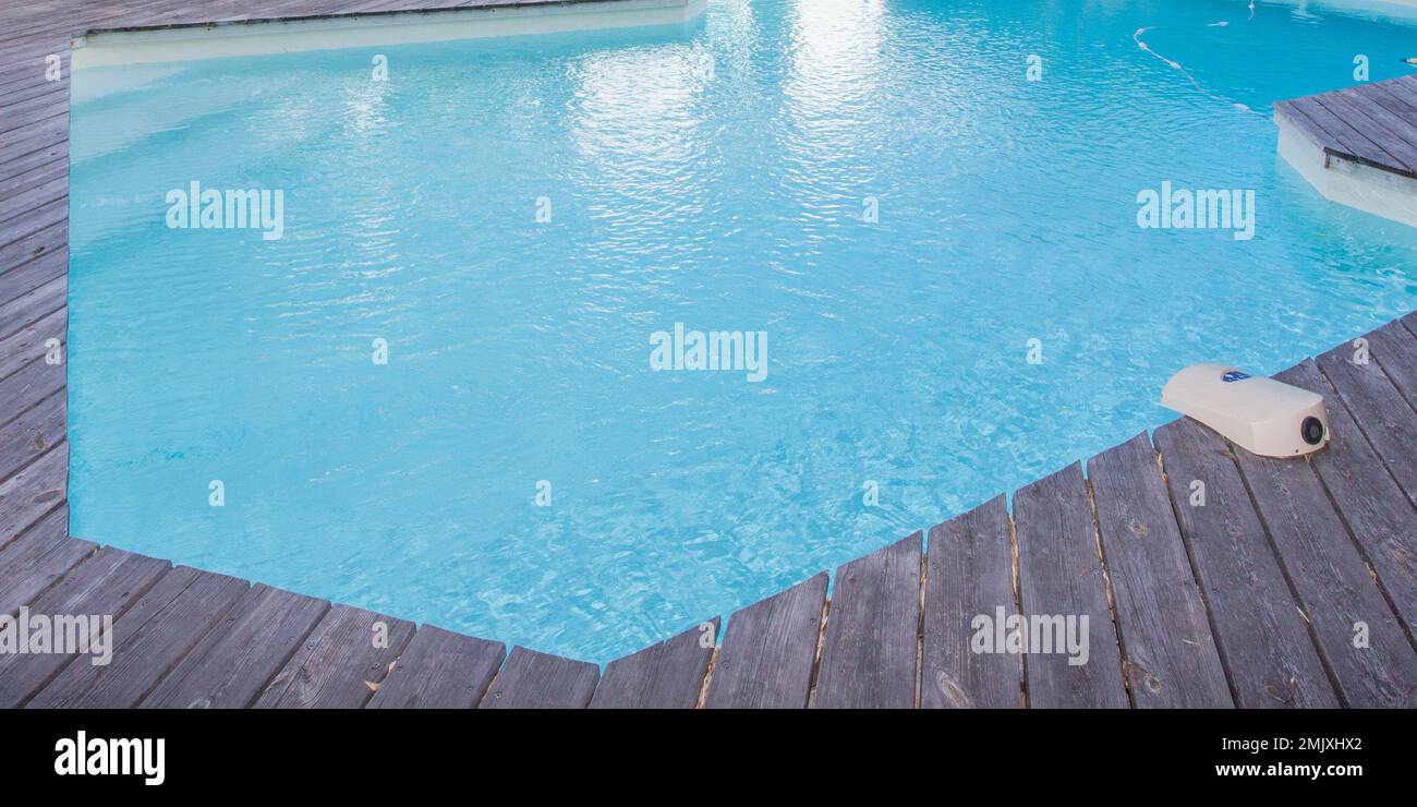 swimming pool with modern water movement detection alarm Stock Photo ...