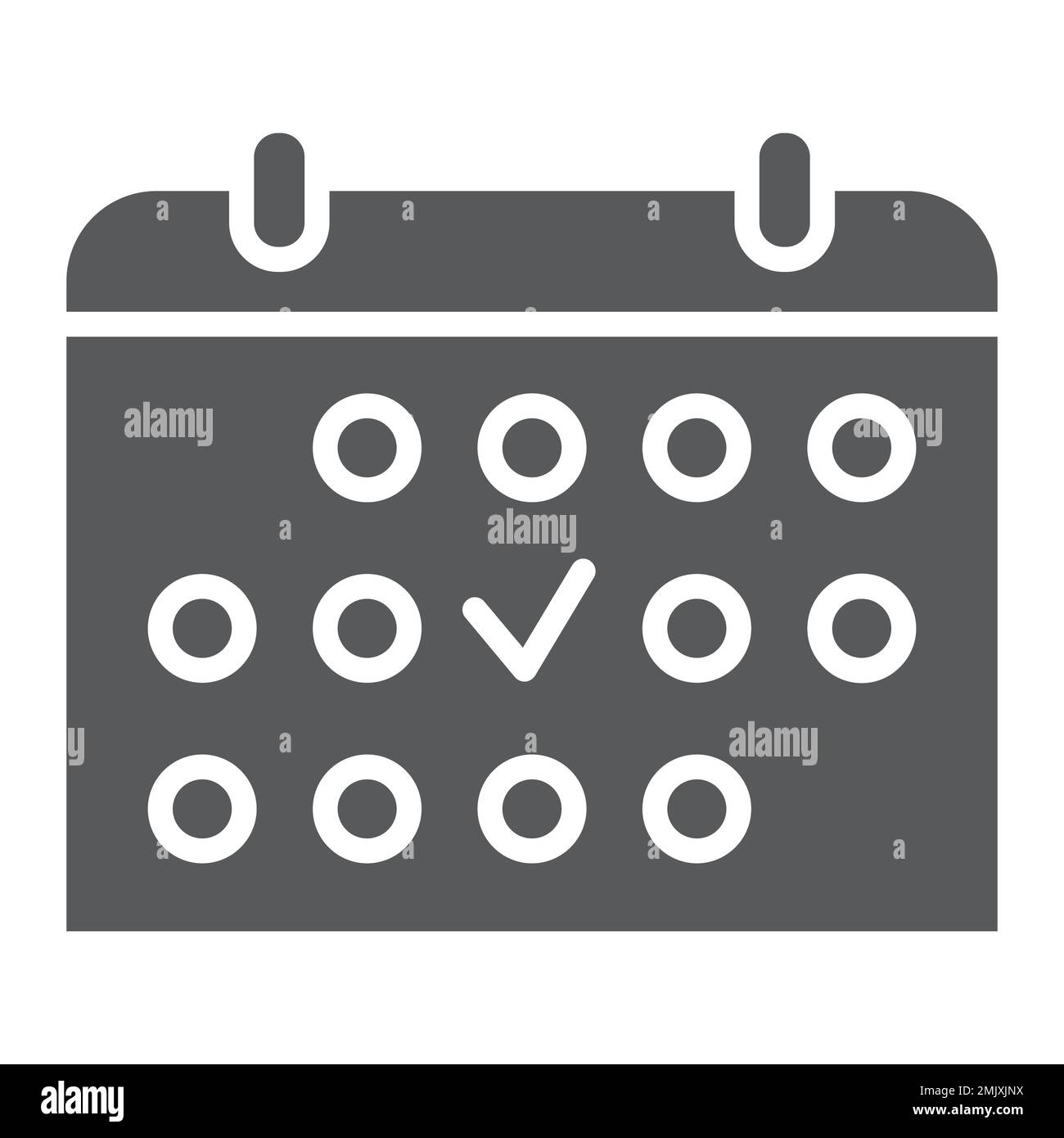 Training schedule glyph icon, sport and organizer, calendar sign ...
