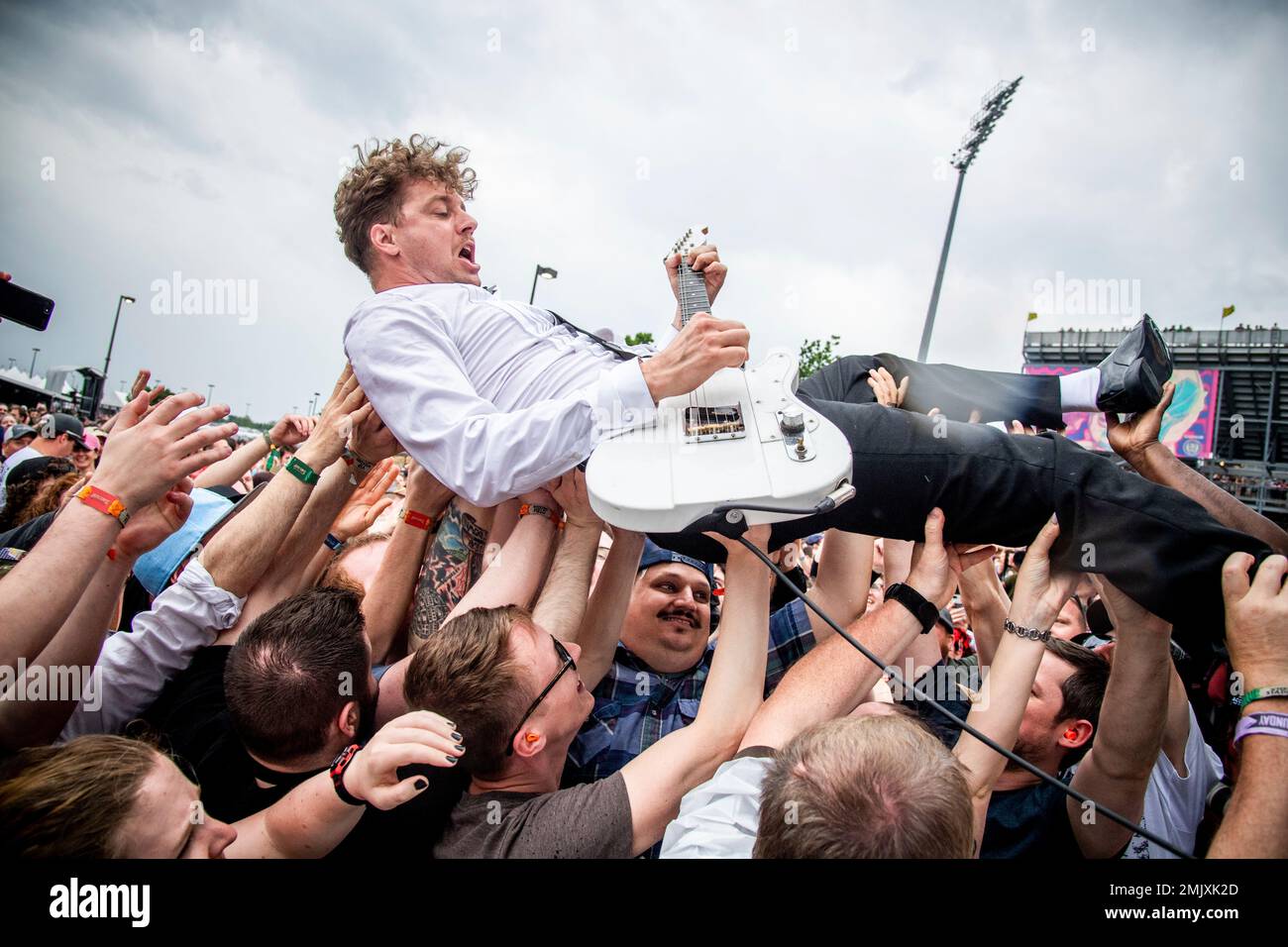 Niklas Almqvist of The Hives performs at the Sonic Temple Art and Music ...
