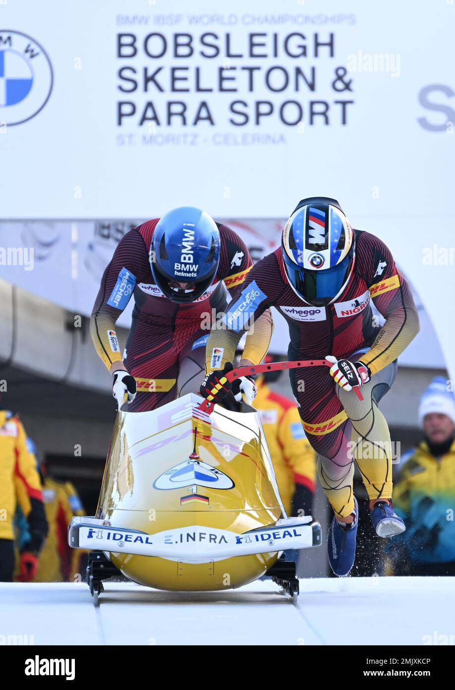 St. Moritz, Switzerland. 28th Jan, 2023. Bobsleigh, World Championship ...