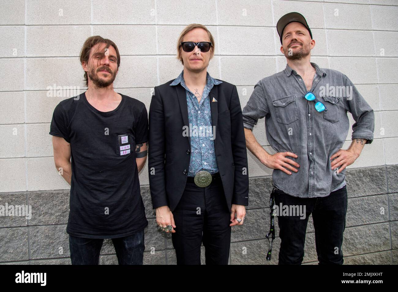 Magnus Flagge, from left, Dennis Lyxzen, and David Sandstrom of Refused ...