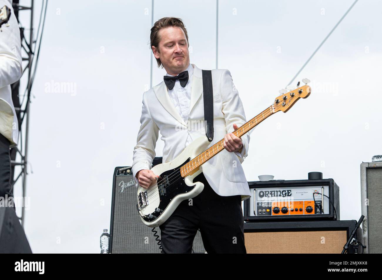 Johan Gustafsson of The Hives performs at the Sonic Temple Art and Music Festival at Mapfre ...