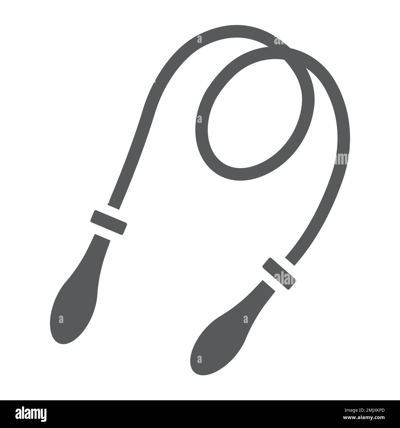 Jumping rope glyph icon, fitness and sport, skipping rope sign, vector ...