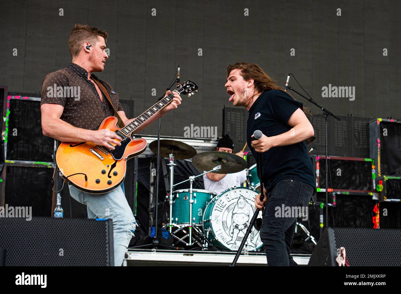 Jay Emmons, left, and Brett Emmons of The Glorious Sons performs at the ...