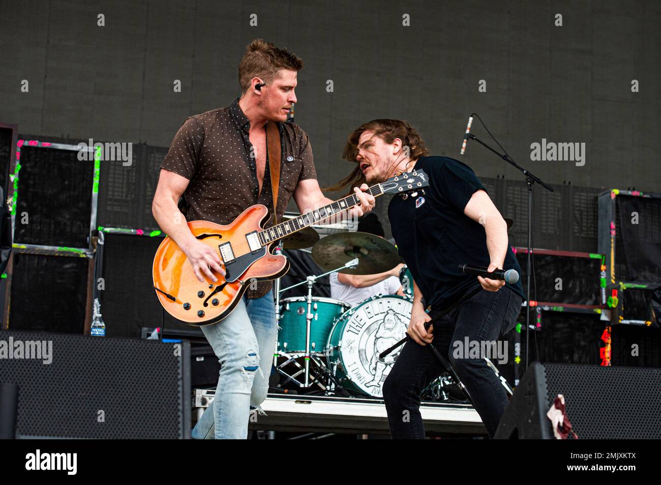 Jay Emmons, left, and Brett Emmons of The Glorious Sons performs at the ...