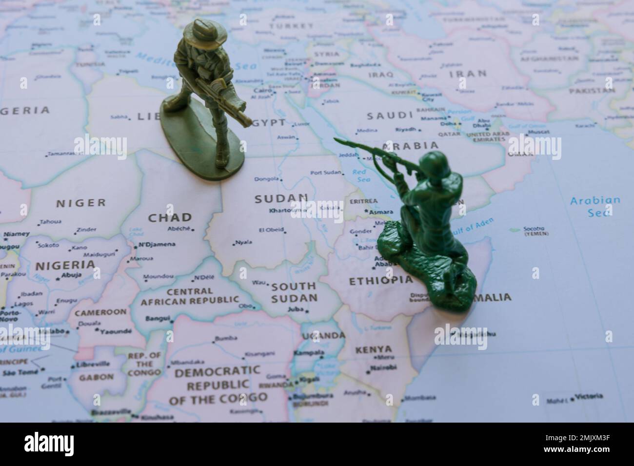 Sudanese and Ethiopian conflict concept photo. Warfare between Sudan ...