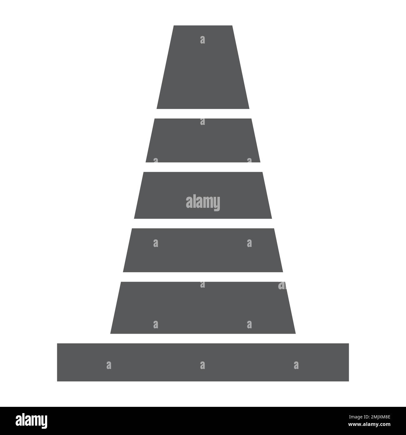 Road cone glyph icon, barrier and traffic, construction cone sign, vector graphics, a solid ...