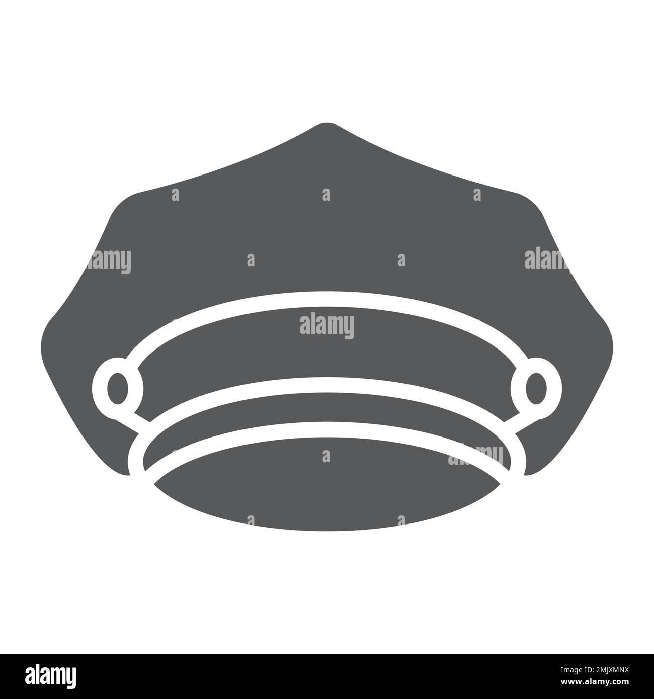 Police Hat Glyph Icon Police And Uniform Cap Sign Vector Graphics A Solid Pattern On A White