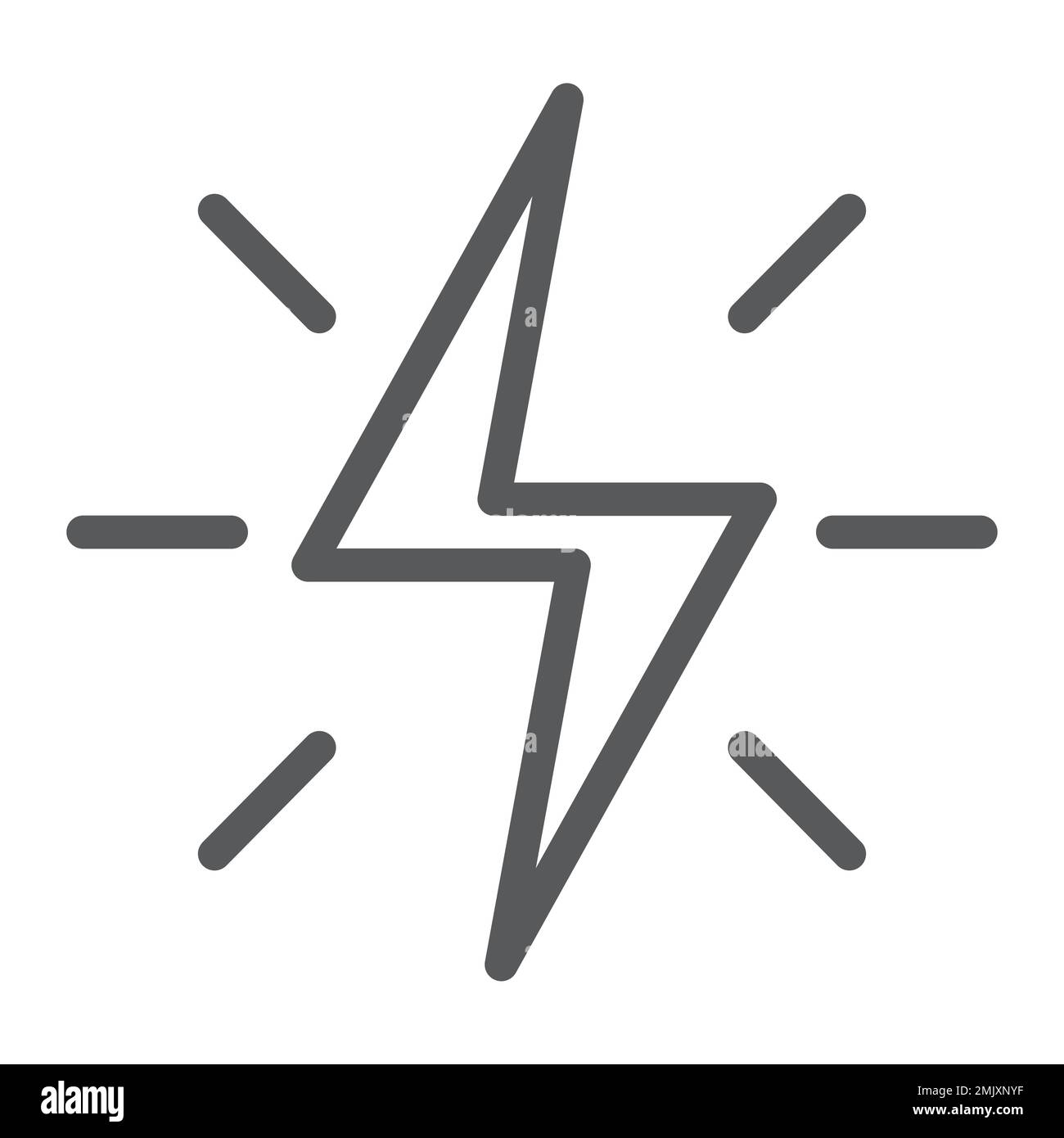 Energy line icon, electric and power, lightning sign, vector graphics ...