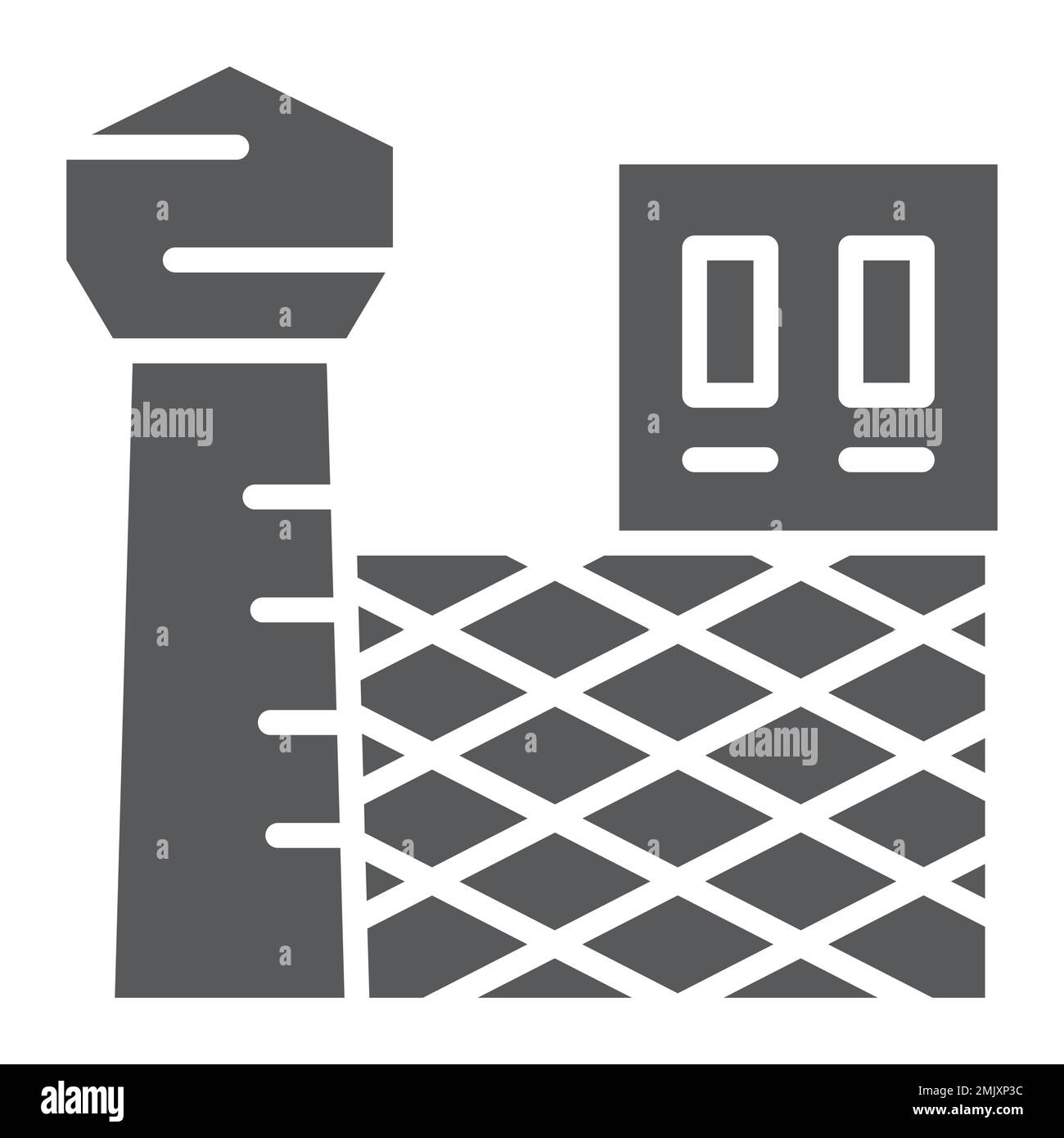 Exterior prison security fence Stock Vector Images - Alamy