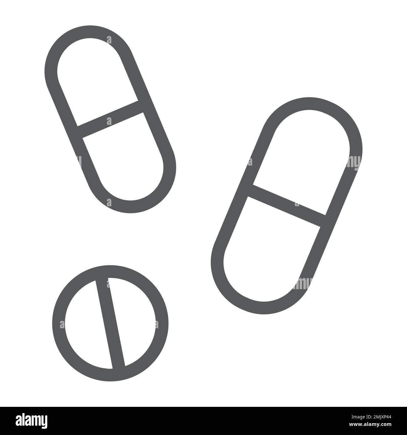 Drugs line icon, pharmacy and medicine, pills sign, vector graphics, a ...