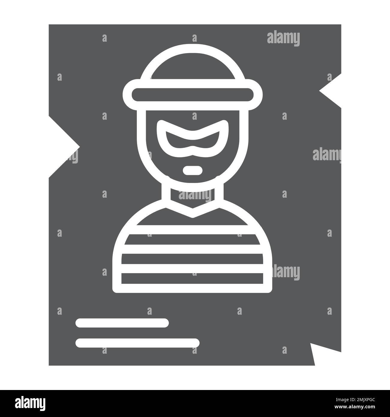 Wanted glyph icon, police and reward, poster sign, vector graphics, a ...