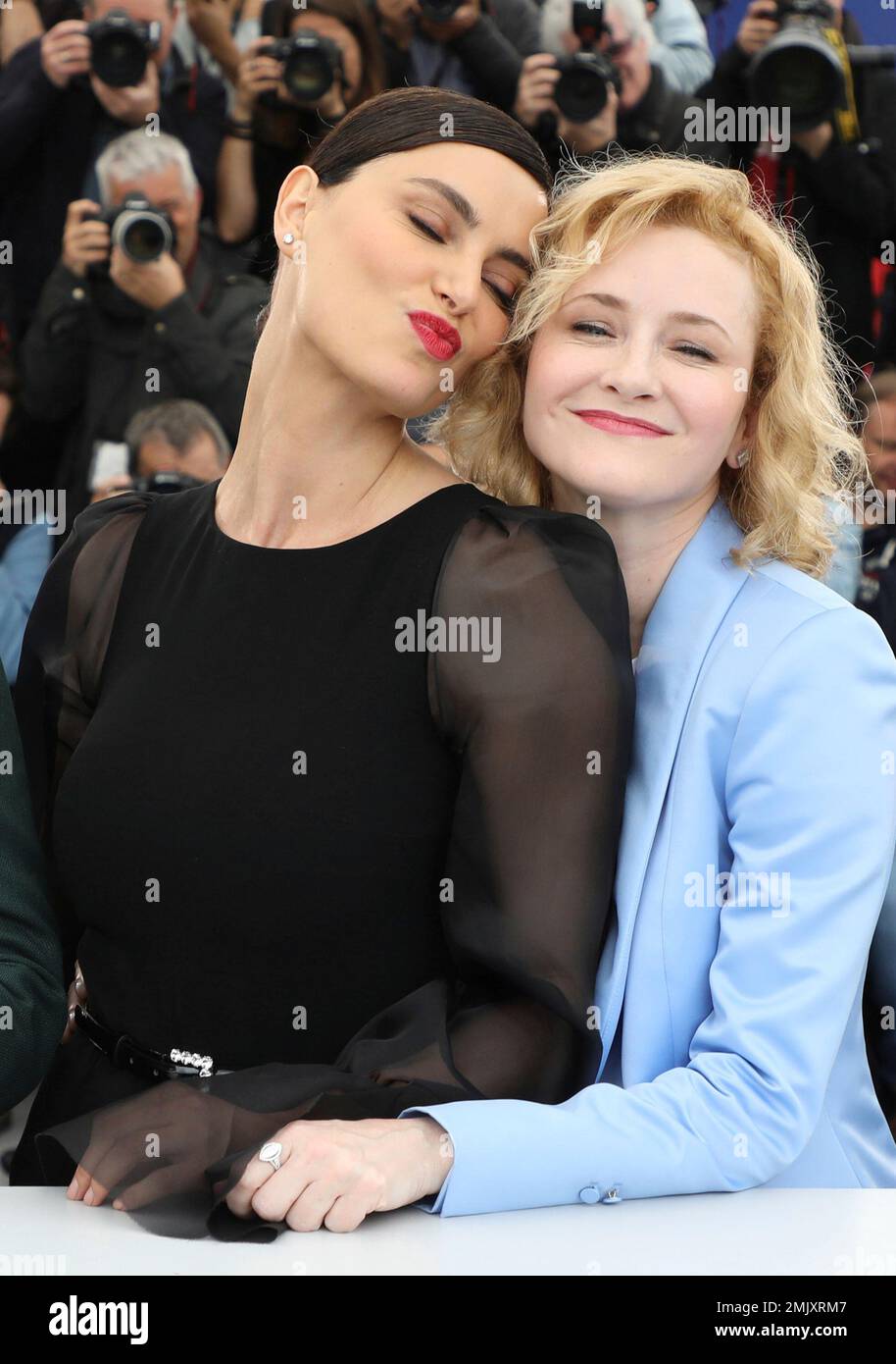 Actresses Catrinel Marlon, left, and Rodica Lazar pose for ...