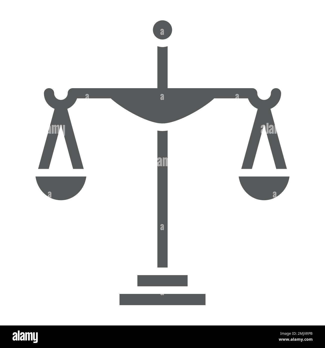 Justice glyph icon, court and law, scale sign, vector graphics, a solid ...