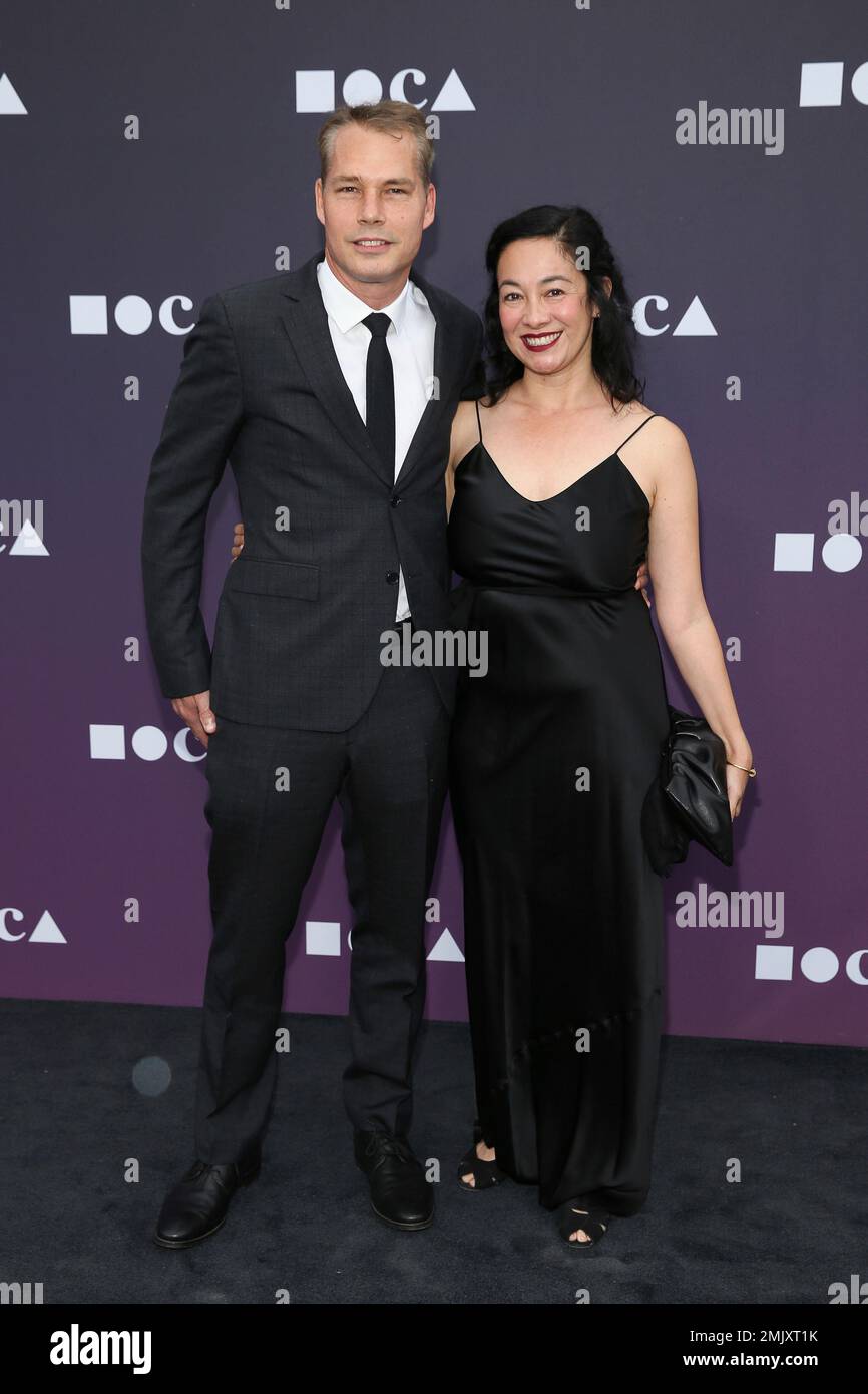 Shepard Fairey and Amanda Fairey attend the 2019 MOCA benefit at the ...