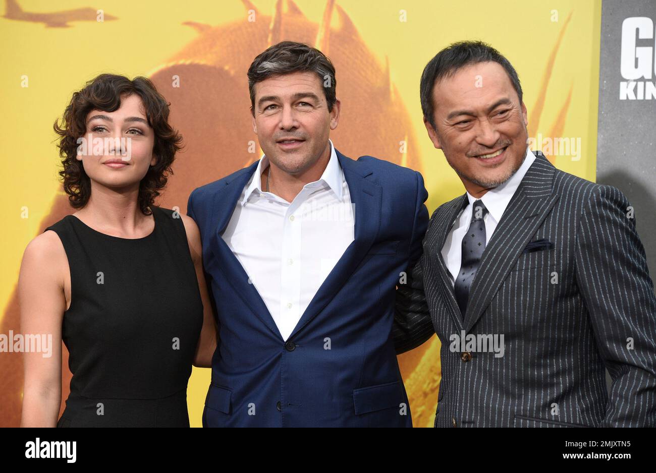 Sydney Chandler, from left, Kyle Chandler and Ken Watanabe arrive at ...