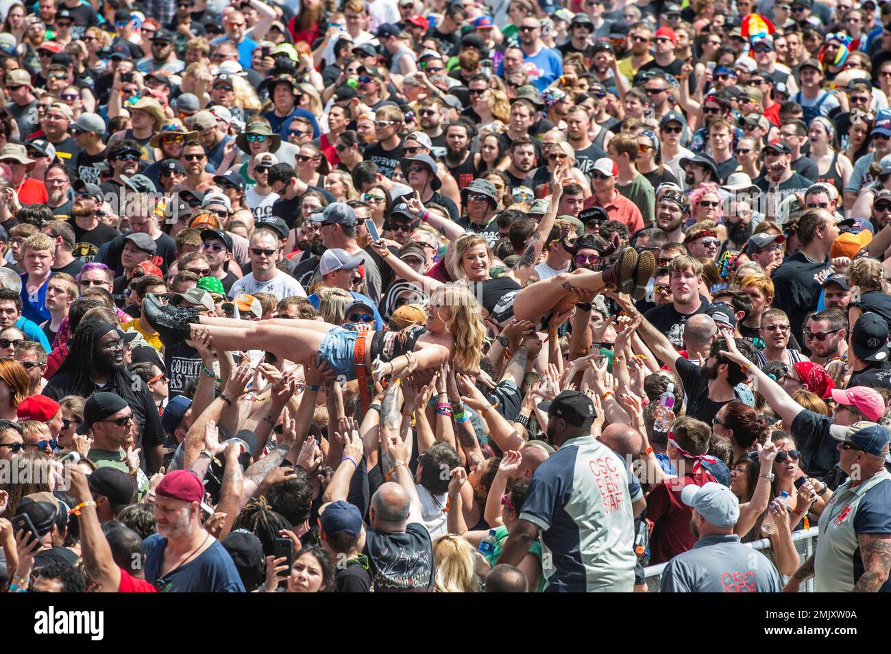 Festival goers attend the Sonic Temple Art and Music Festival at Mapfre ...