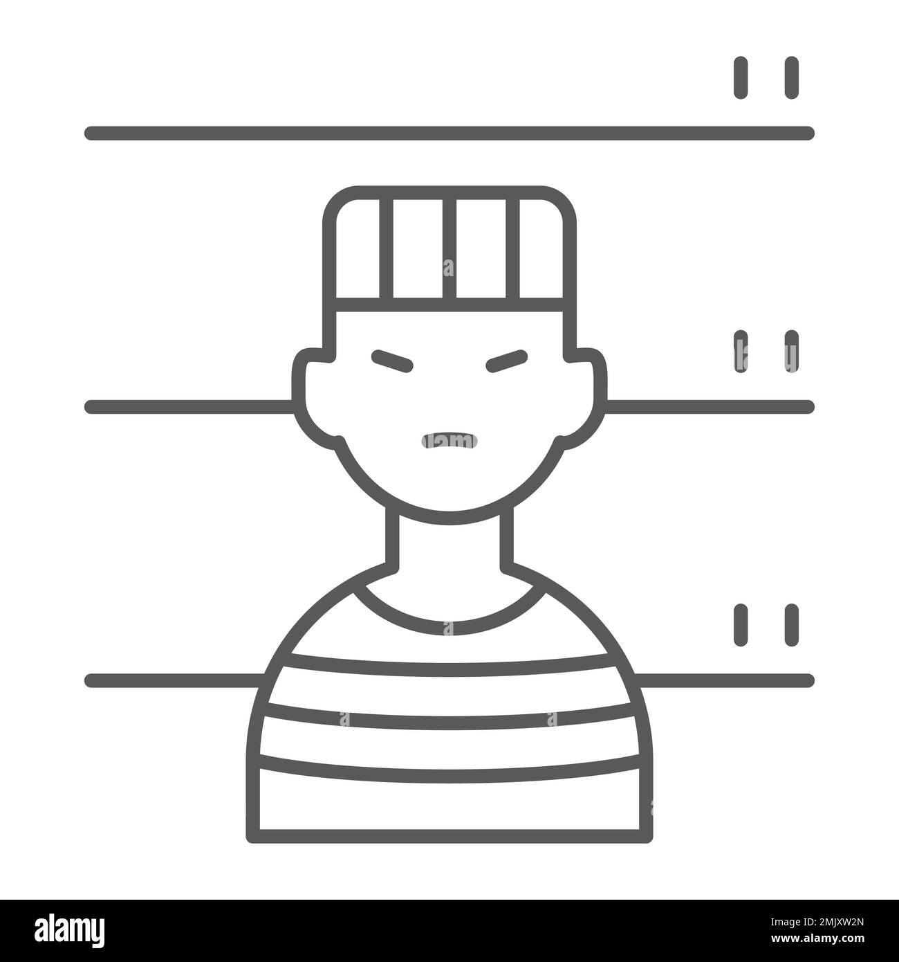 Prisoner behind bars Cut Out Stock Images & Pictures - Alamy