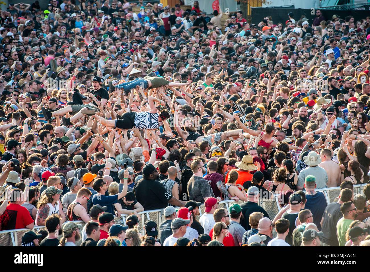 Festival goers attend the Sonic Temple Art and Music Festival at Mapfre ...