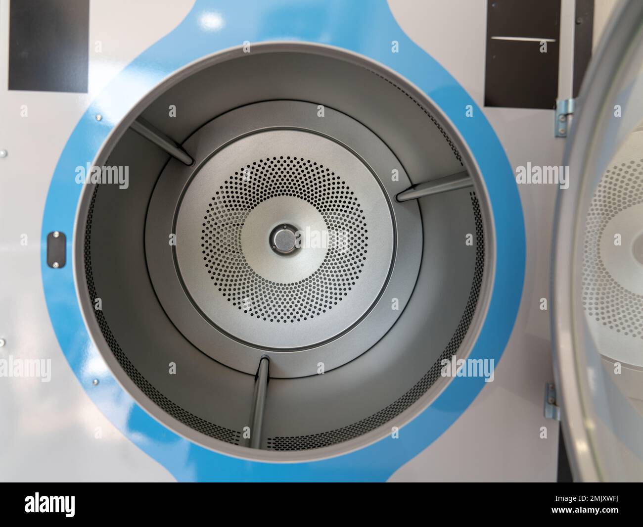 open washing machine drum window door Stock Photo - Alamy
