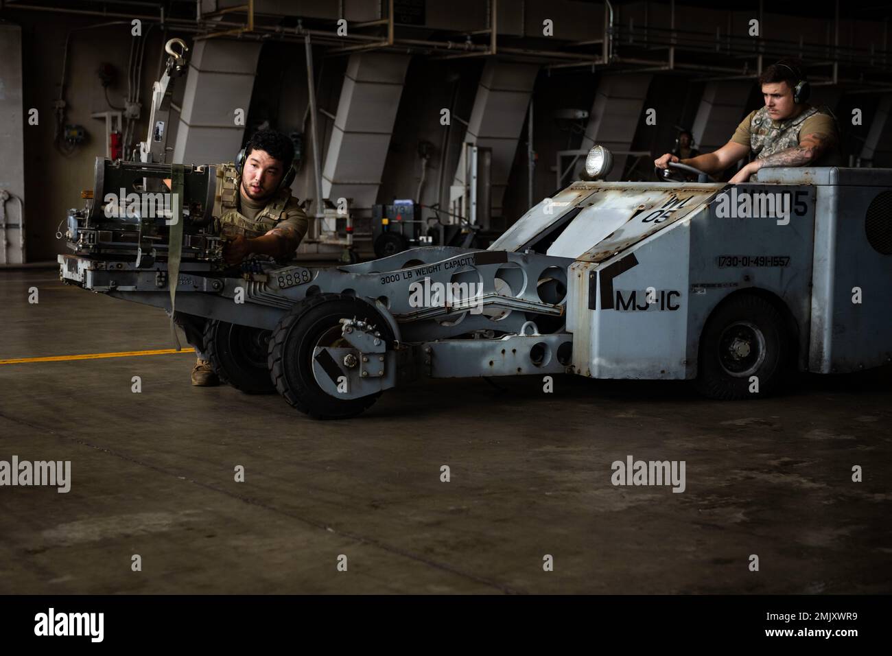 U.S. Air Force Airmen assigned to the 14th Fighter Squadron prepare to ...