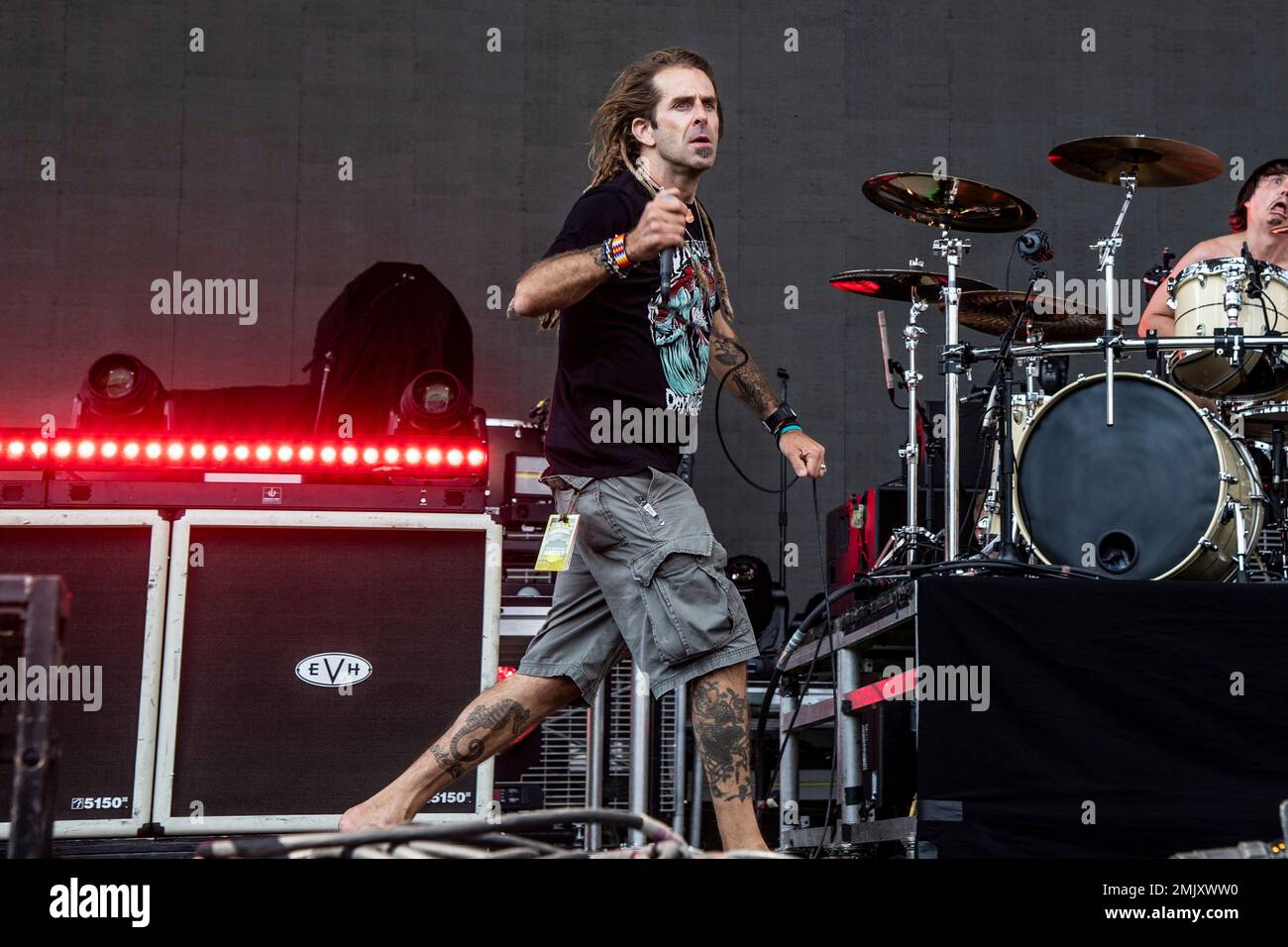 Randy Blythe of Lamb Of God performs with Gojira at the Sonic Temple ...