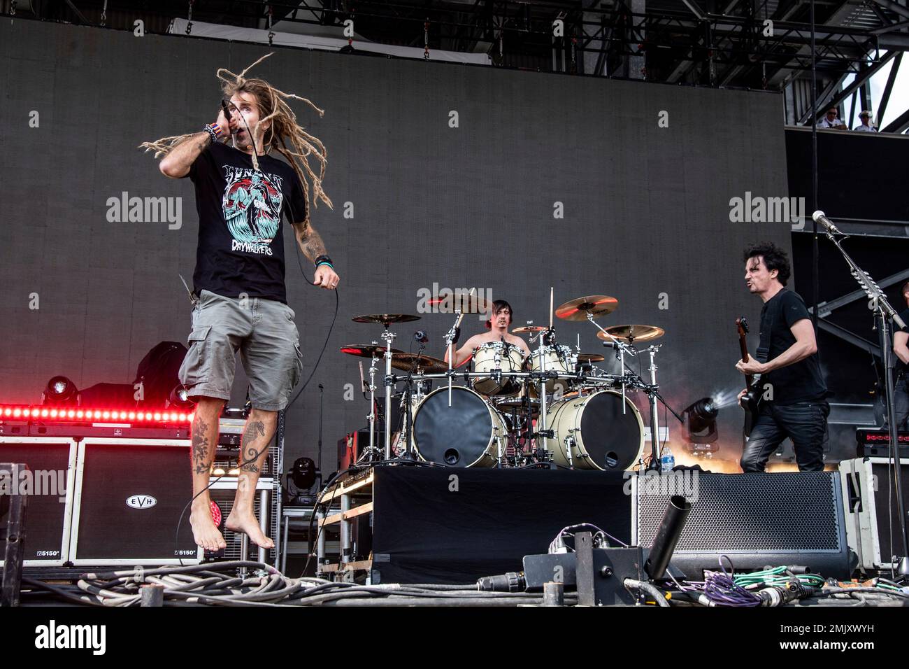 Randy Blythe of Lamb Of God performs with Gojira at the Sonic Temple ...