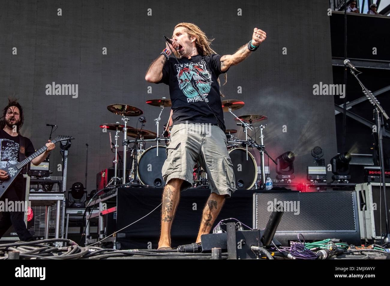 Randy Blythe of Lamb Of God performs with Gojira at the Sonic Temple ...