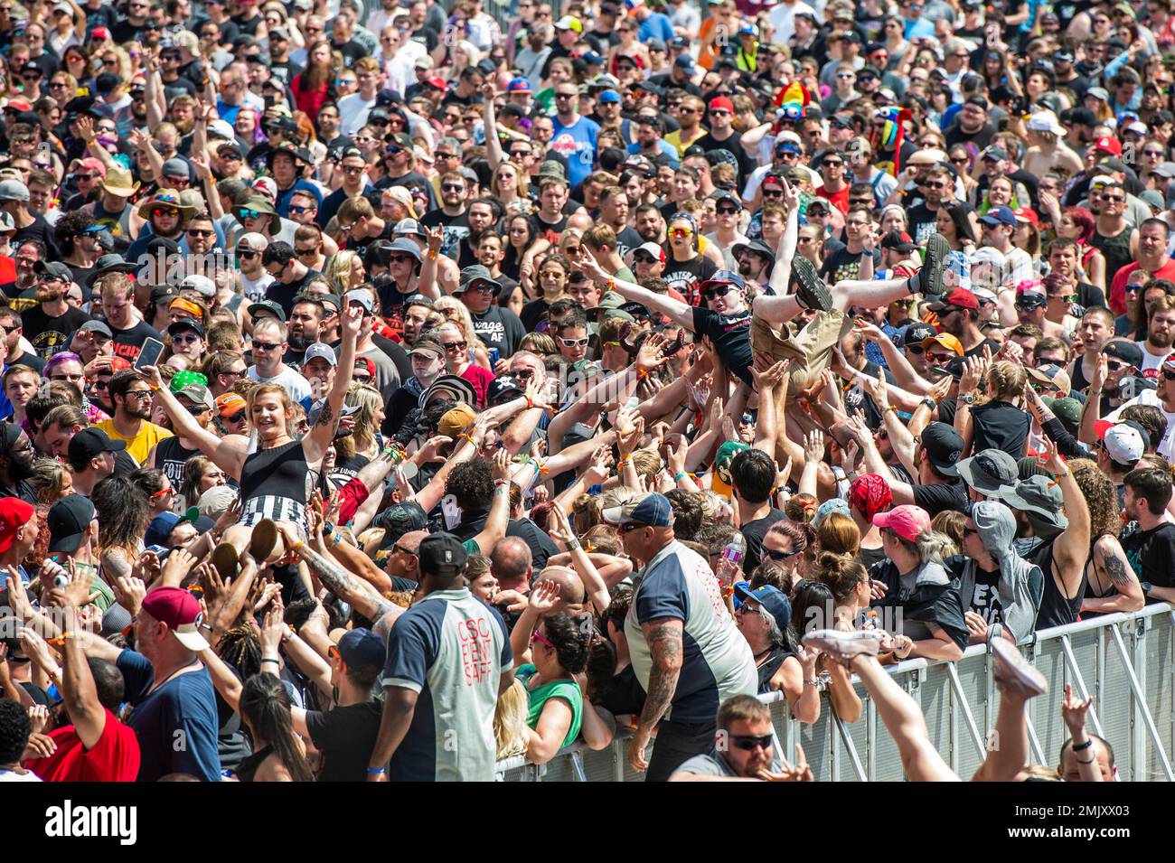 Festival goers attend the Sonic Temple Art and Music Festival at Mapfre ...