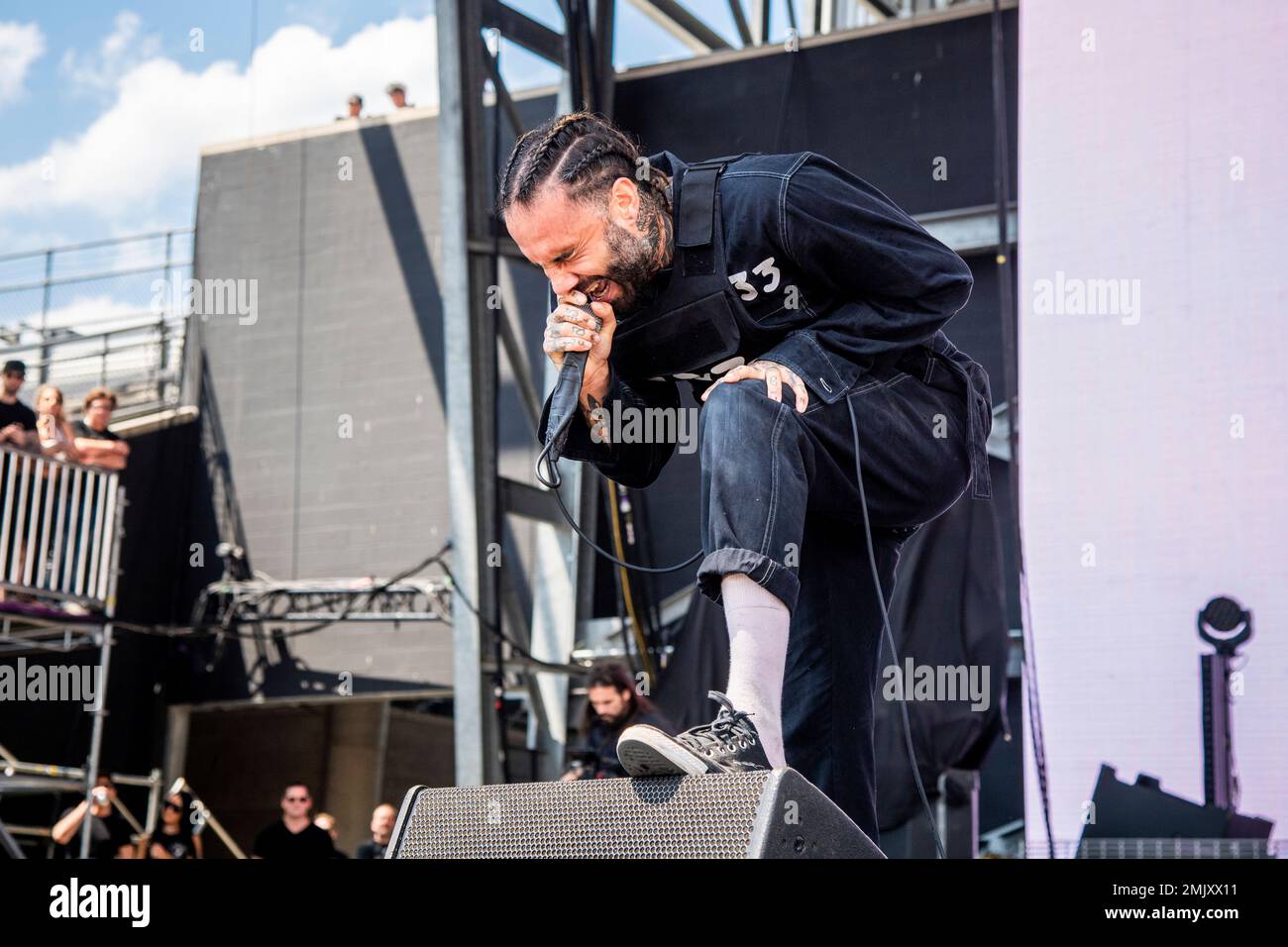 Jason Aalon Butler of Fever 333 performs at the Sonic Temple Art and ...