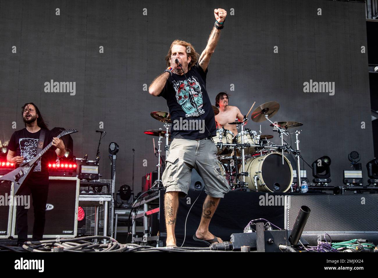 Randy Blythe of Lamb Of God performs with Gojira at the Sonic Temple ...