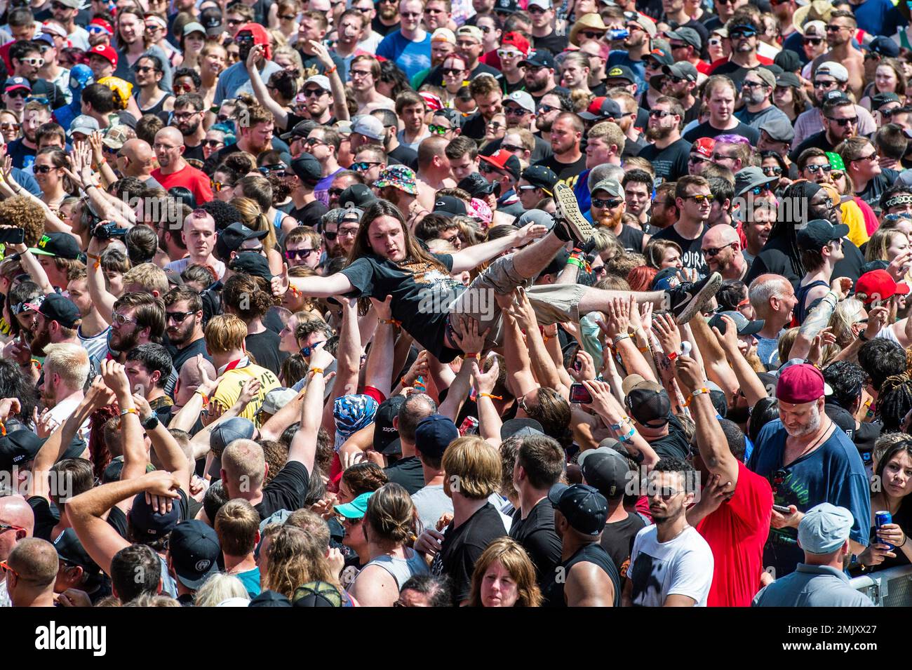 Festival goers attend the Sonic Temple Art and Music Festival at Mapfre ...