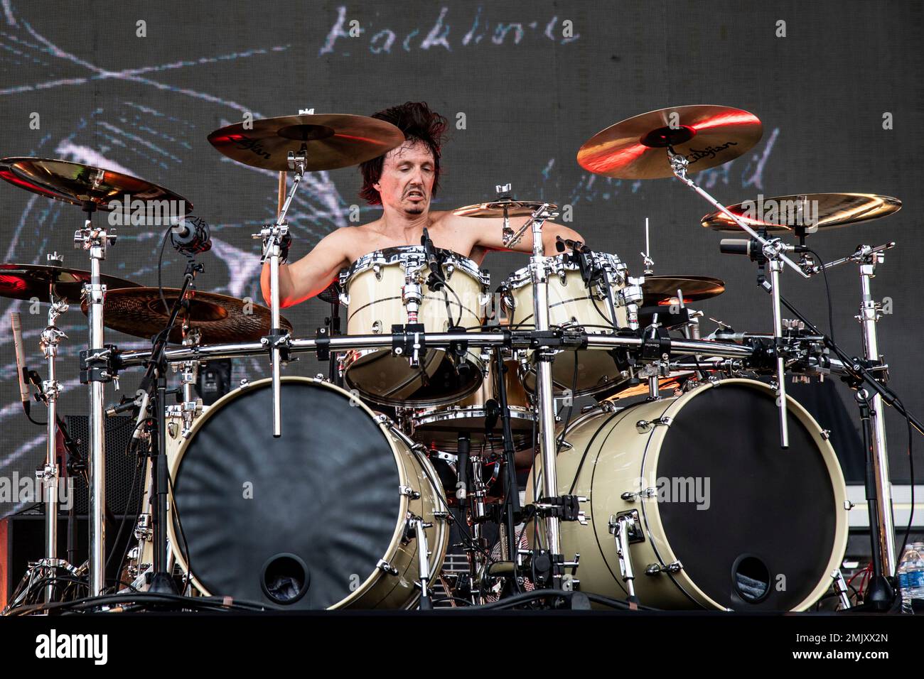 Mario Duplantier of Gojira performs at the Sonic Temple Art and Music ...