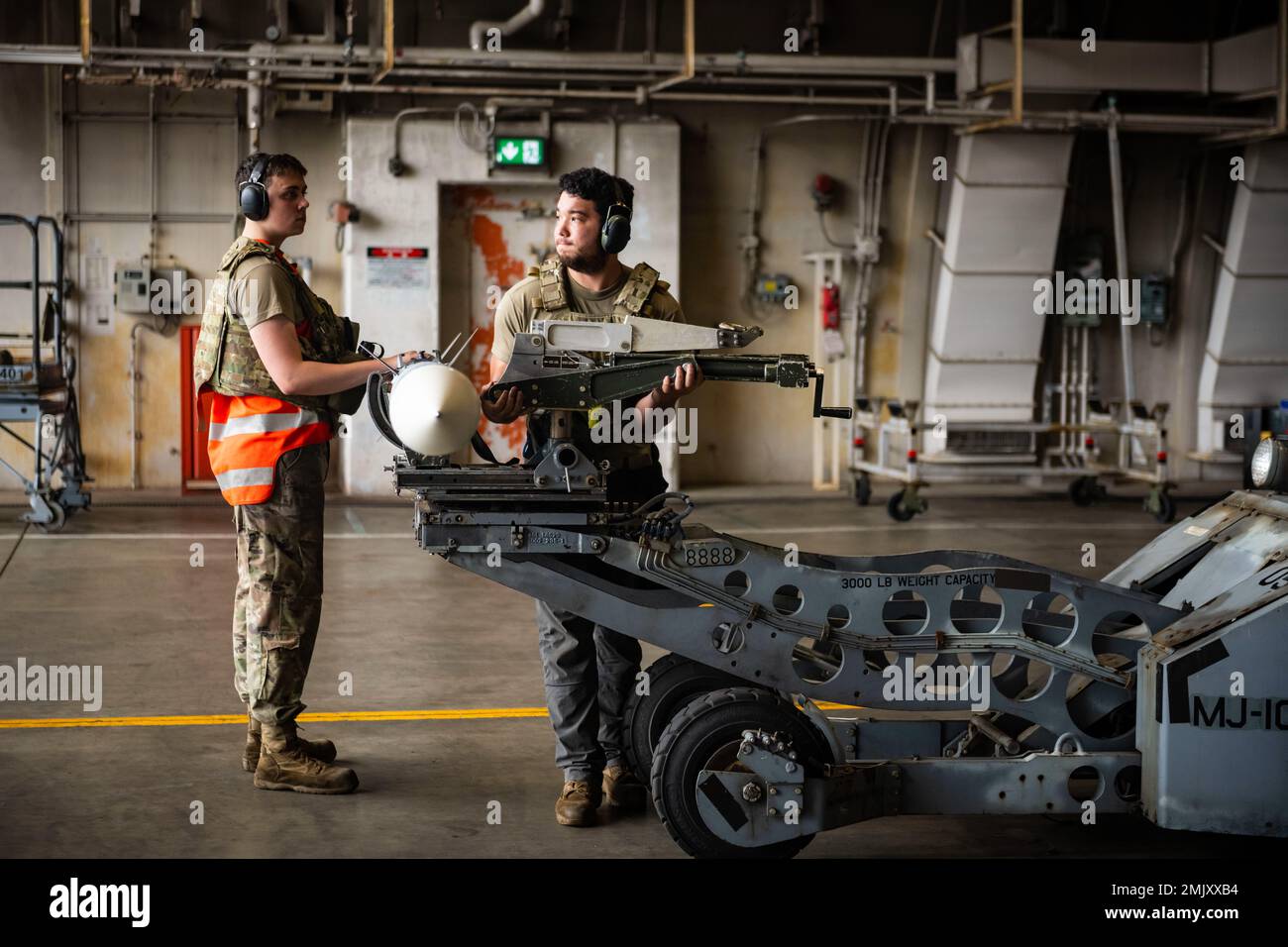 U.S. Air Force Airmen assigned to the 14th Fighter Squadron prepare to ...