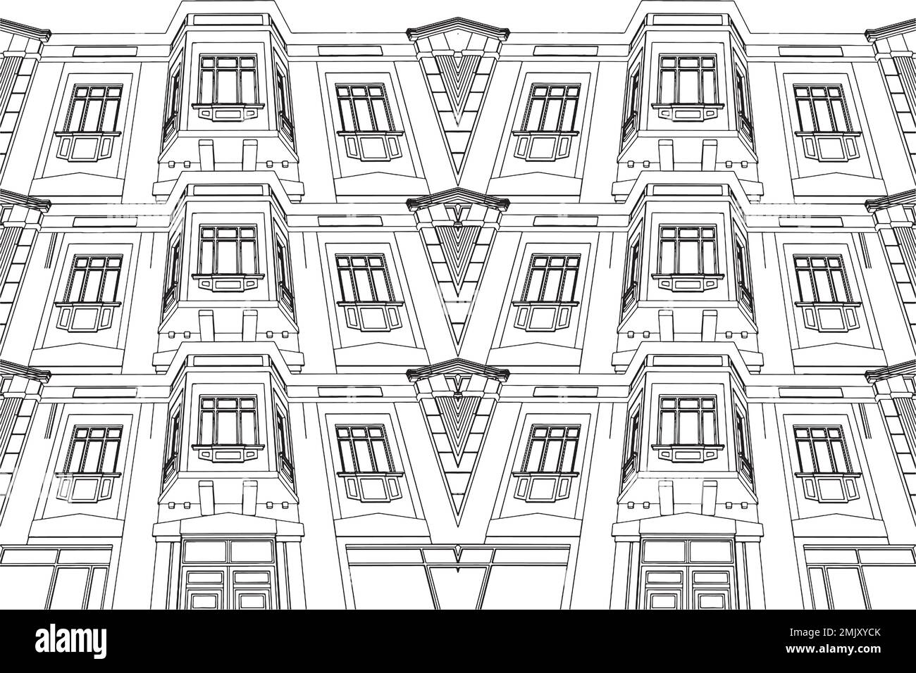 Abstract Building Eclectic House Vector Stock Vector Image & Art - Alamy