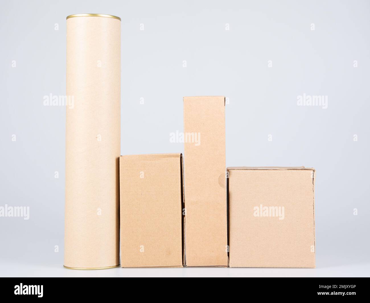 many brown cardboard for different packing box to ship and tube on ...