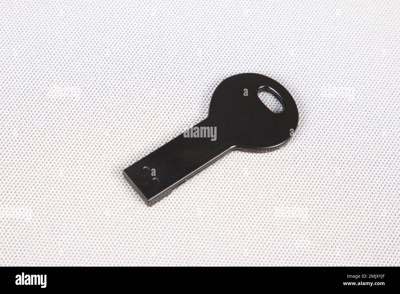 USB Key black Flash Drive Stick Memory on white background Stock Photo ...