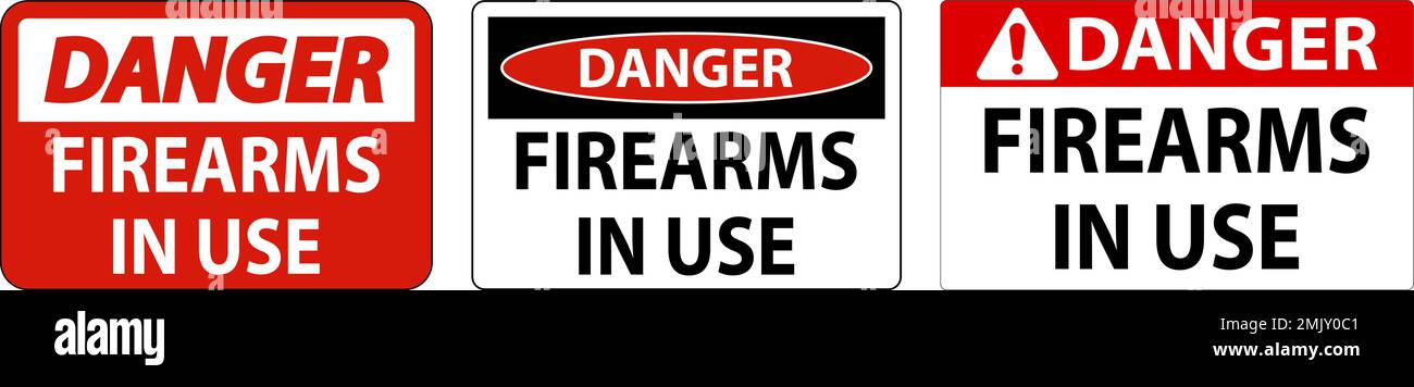 Danger Firearms Allowed Sign Firearms In Use Stock Vector Image & Art ...