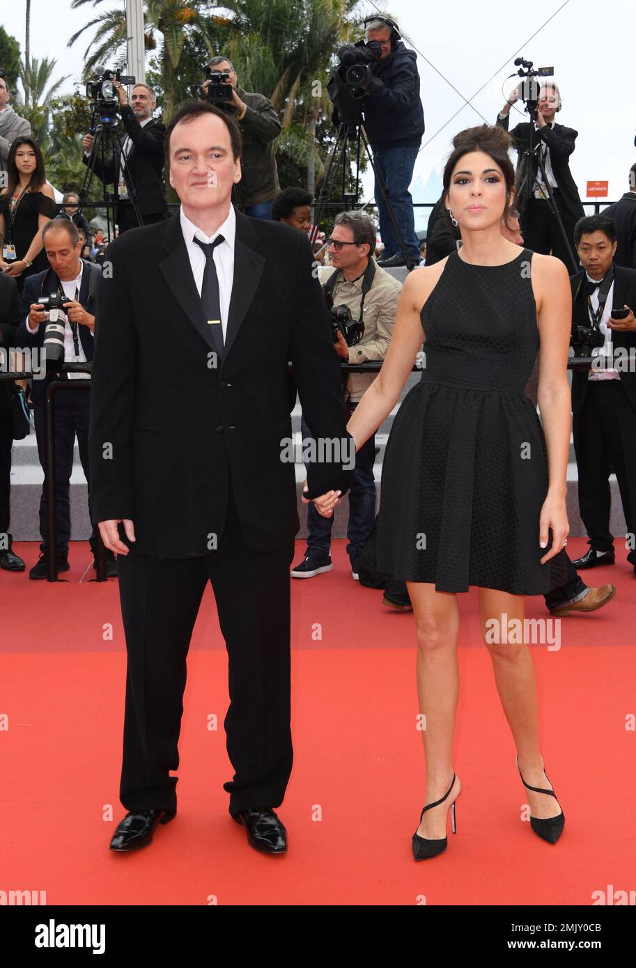 Film director Quentin Tarantino, right, and his wife Daniela Pick pose ...