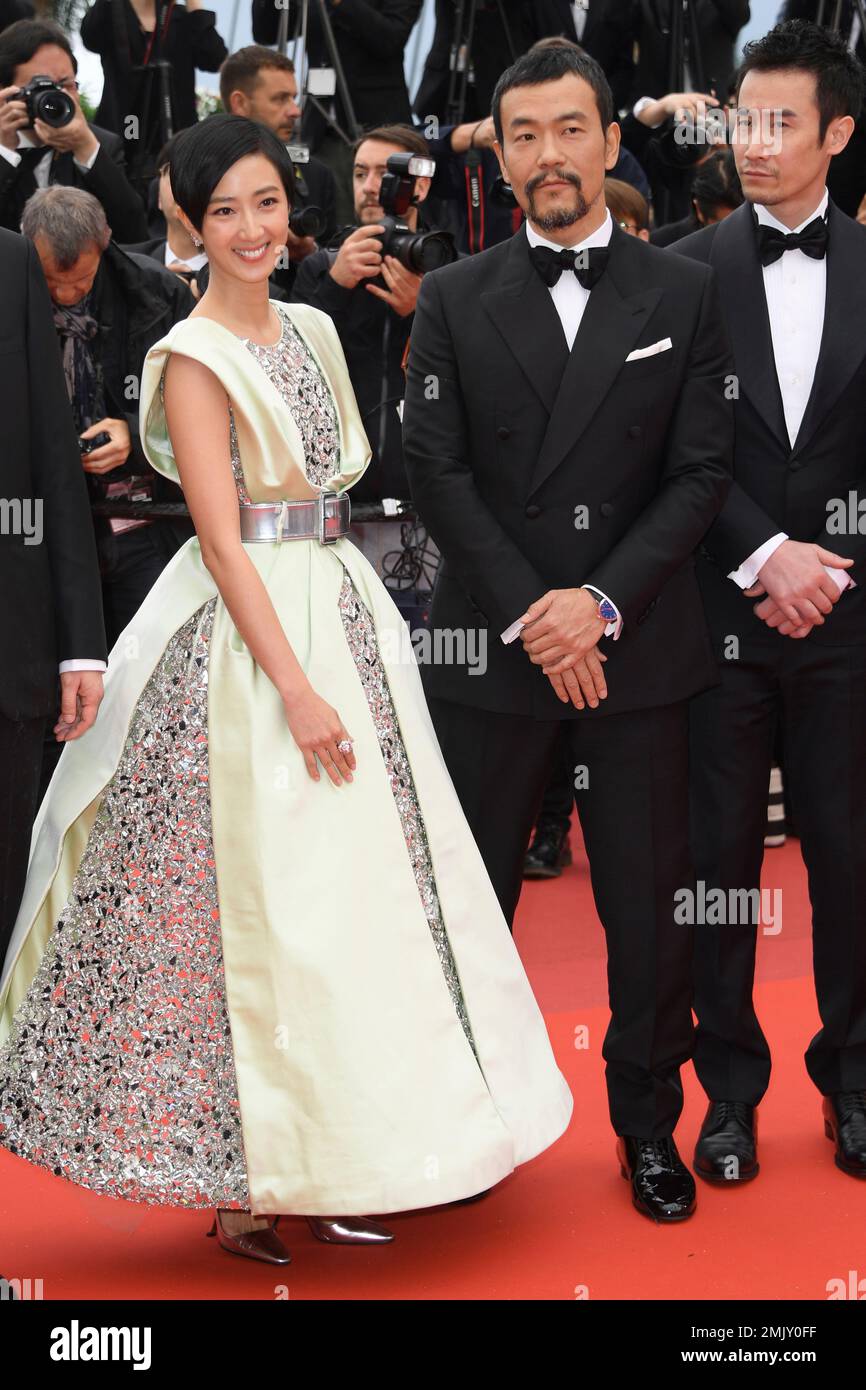 Actors Kwai Lun-Mei, from left, Liao Fan and Dao Qi pose for ...