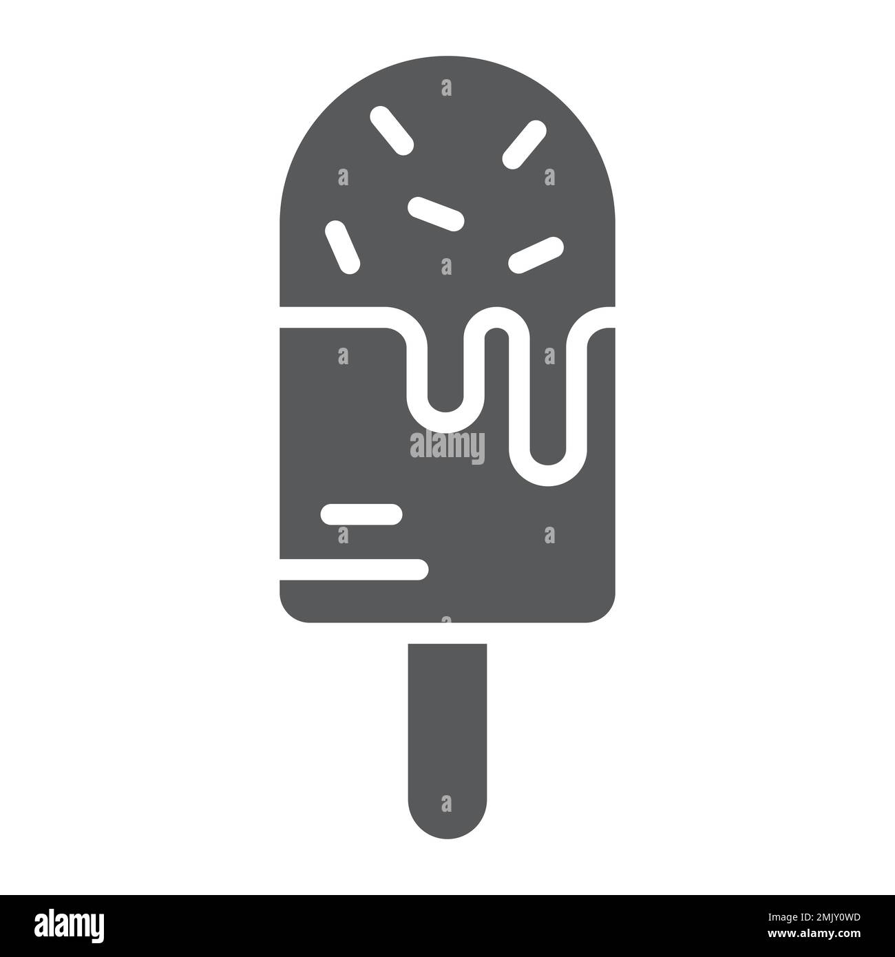 Ice-cream glyph icon, food and sweets, dessert sign, vector graphics, a ...