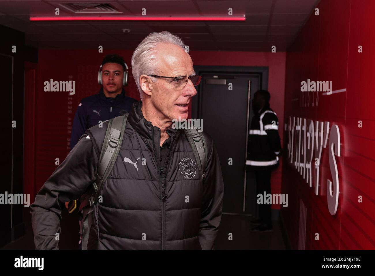 Mick McCarthy Manager of Blackpool arrives at St Mary's Stadium during ...