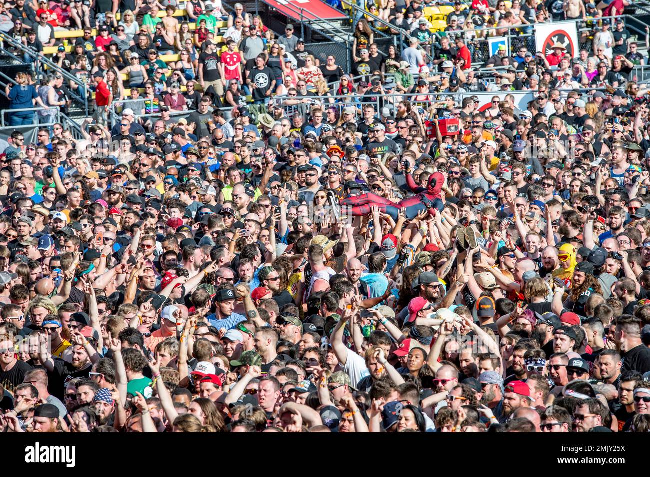Festival goers attend the Sonic Temple Art and Music Festival at Mapfre ...