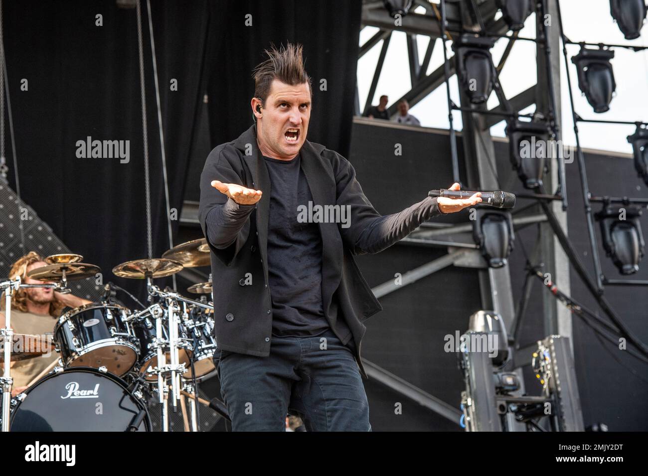 Winston McCall of Parkway Drive performs at the Sonic Temple Art and ...