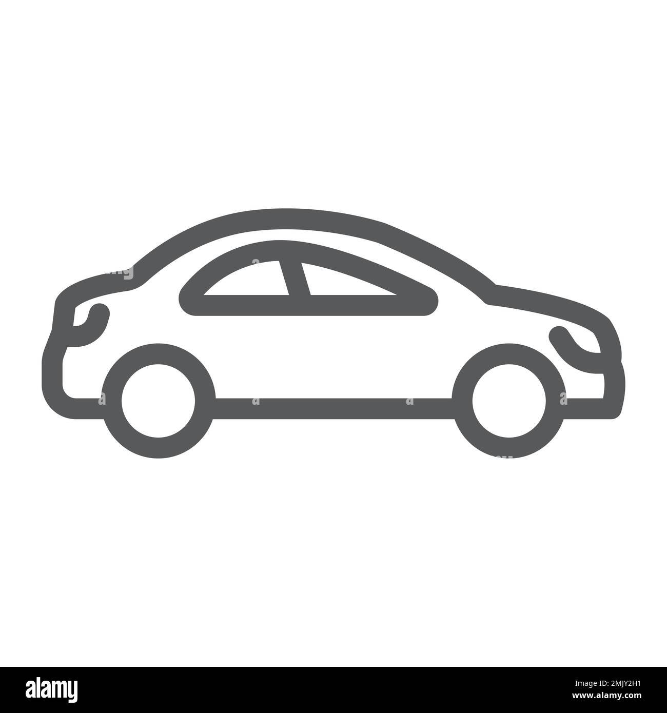 Auto trip line icon, automobile and tourism, car sign, vector graphics ...